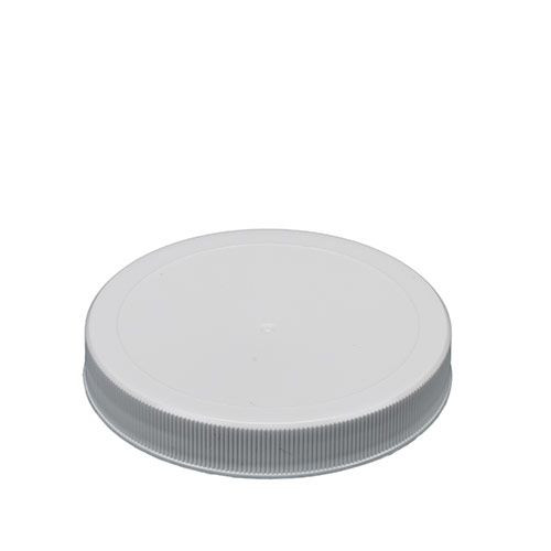 White 70-400 Plastic Ribbed Cap with Liner | 12 Pack