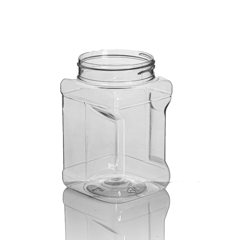 32 oz Clear PET Square Gripper Jar 83-400