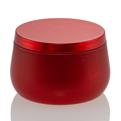 8 oz Jar Store Red Bubble Candle Tin | 12 Pack