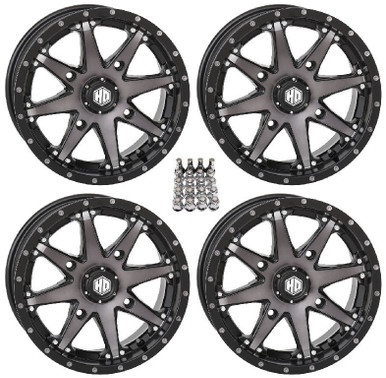 RZR 14" Hd10 Atv Wheels/Rims Smoke | STI Powersport Set of 4 x ...