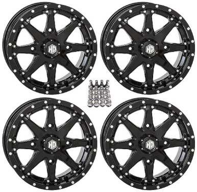 RZR 15" Black Hd10 Atv Wheels/Rims | STI Powersport Set of 4 x ...