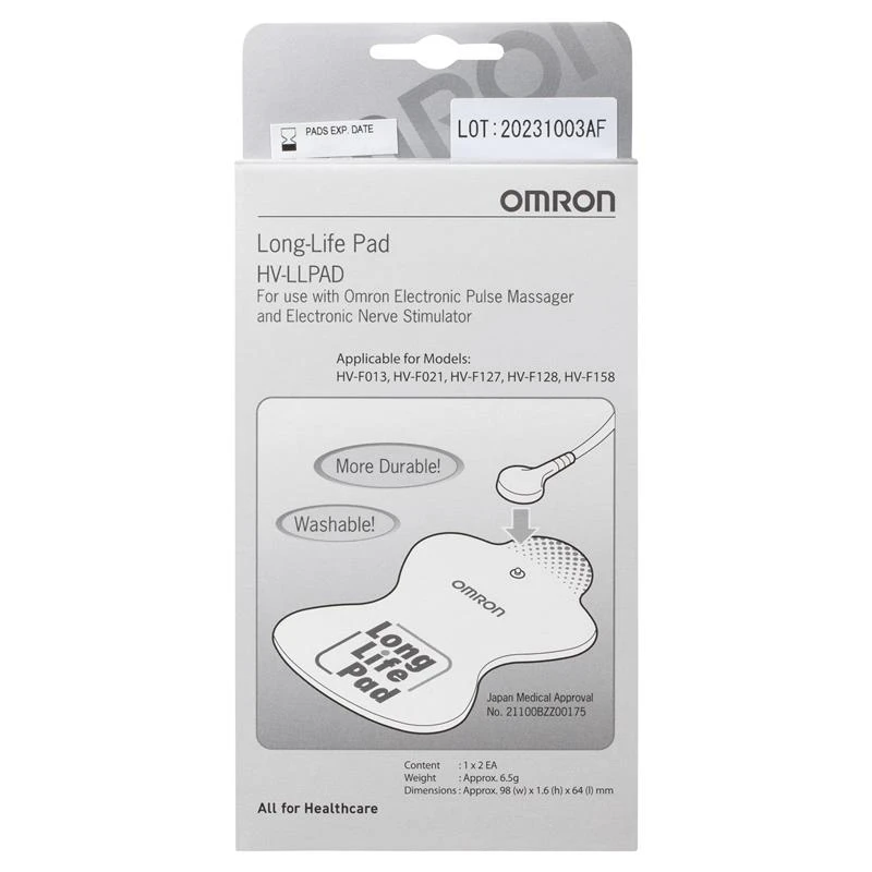 Omron Tens Replacement Electrode Long Life Pads 1 Pair
