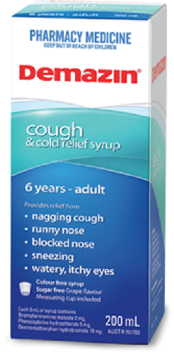 Demazin Cough & Cold Relief Syrup 200mL