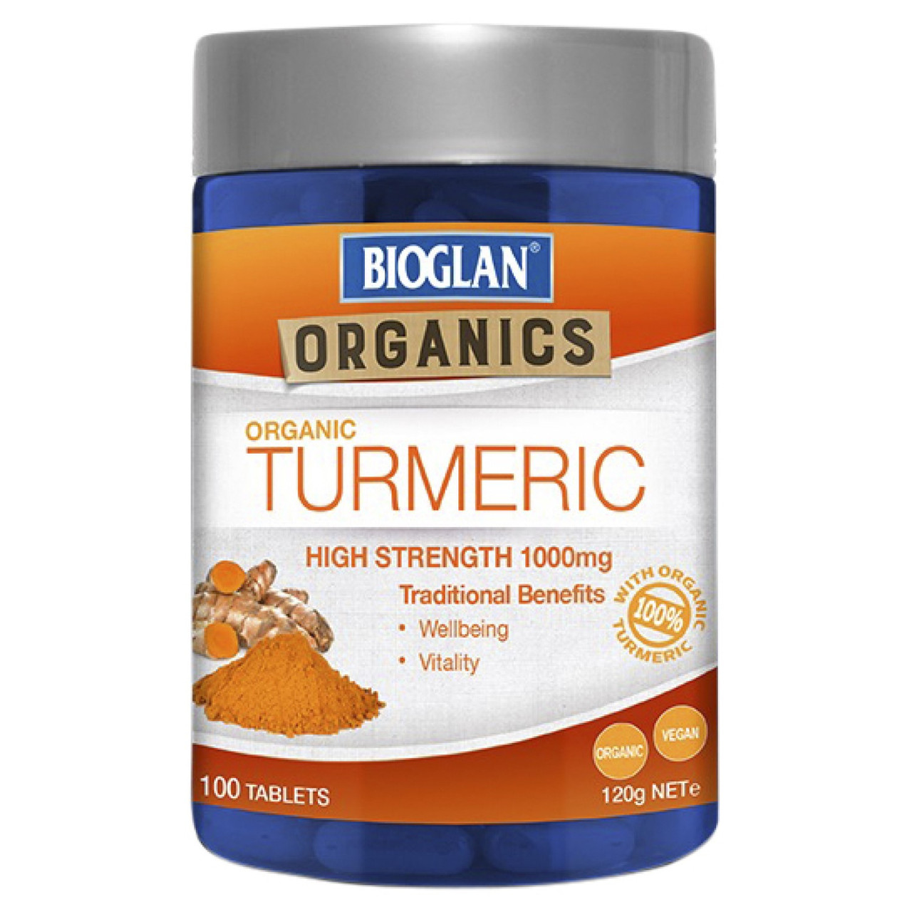 Bioglan Organic Turmeric 1000mg 100 Tablets