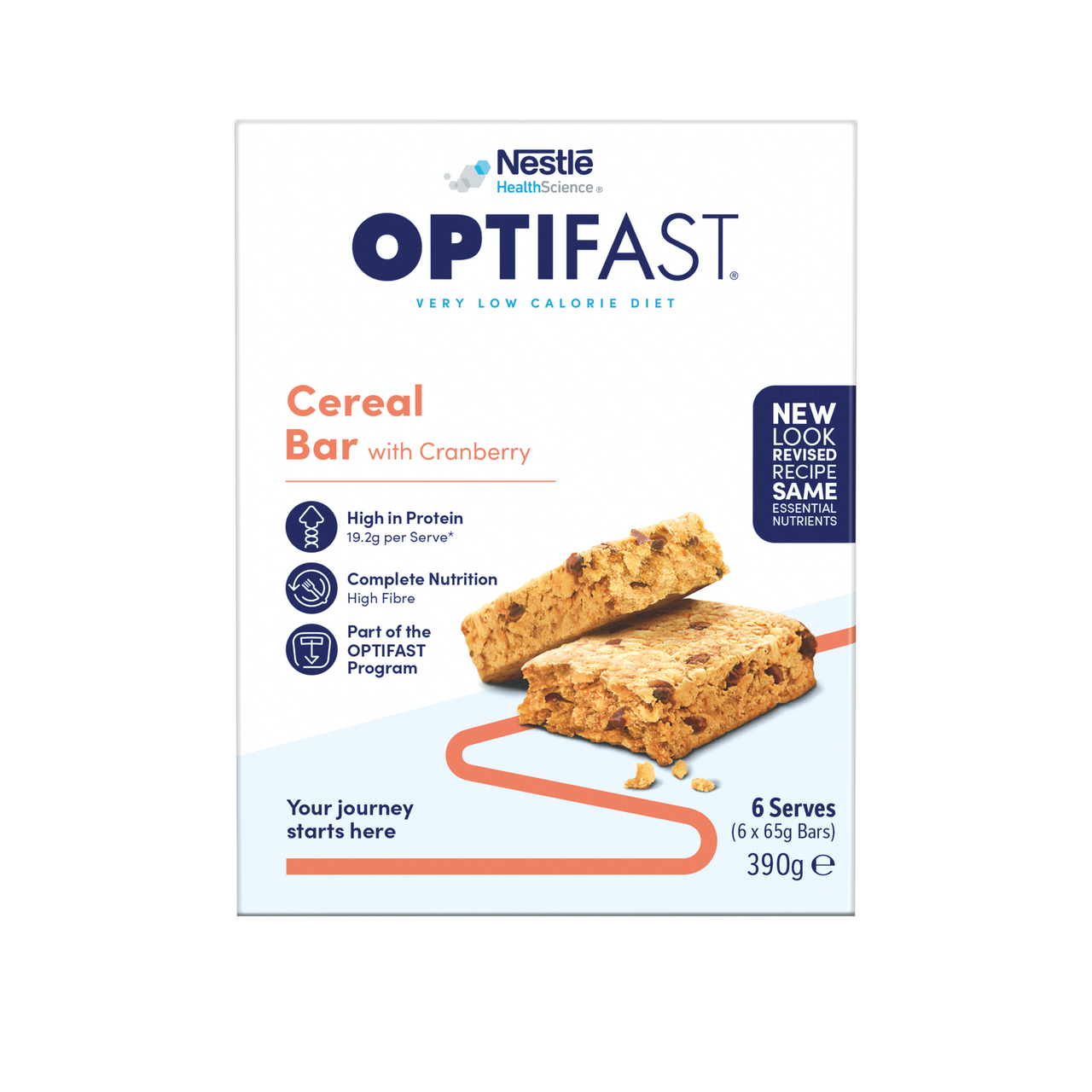 Optifast VLCD Cereal with Cranberry Bar 60g x 6 Pack