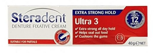 Steradent Ultra 3 Denture Fixative Cream 40g