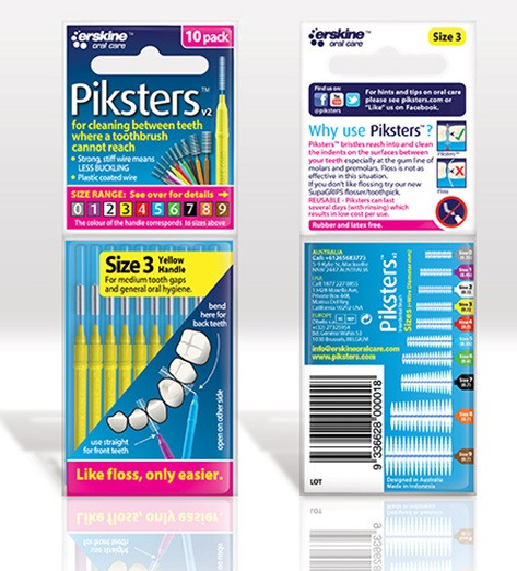 Piksters Interdental Brushes Size 3 10 Pack - Pharmacy 4 Less