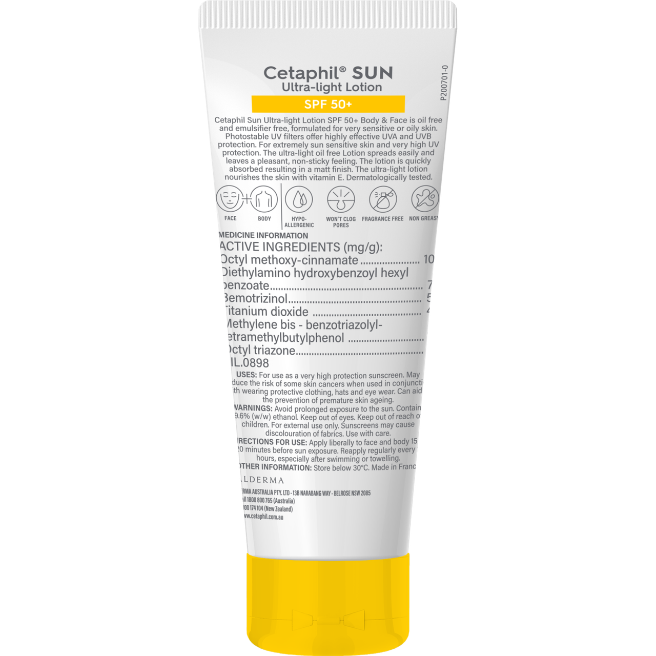 Cetaphil Sun Ultra-Light Lotion SPF 50+ 100mL, Sunscreen