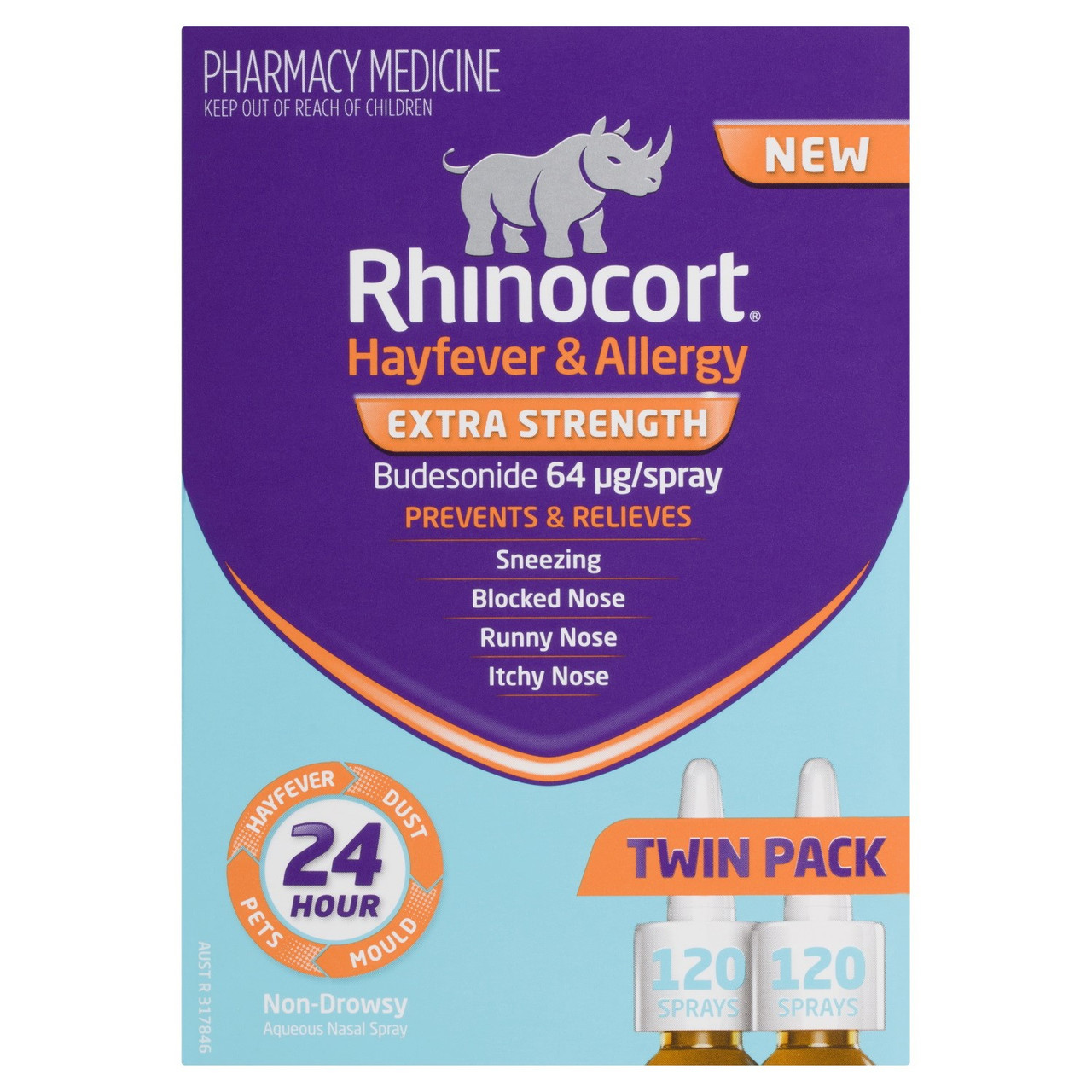 Rhinocort Nasal Spray 64mcg 2 x 120 Dose