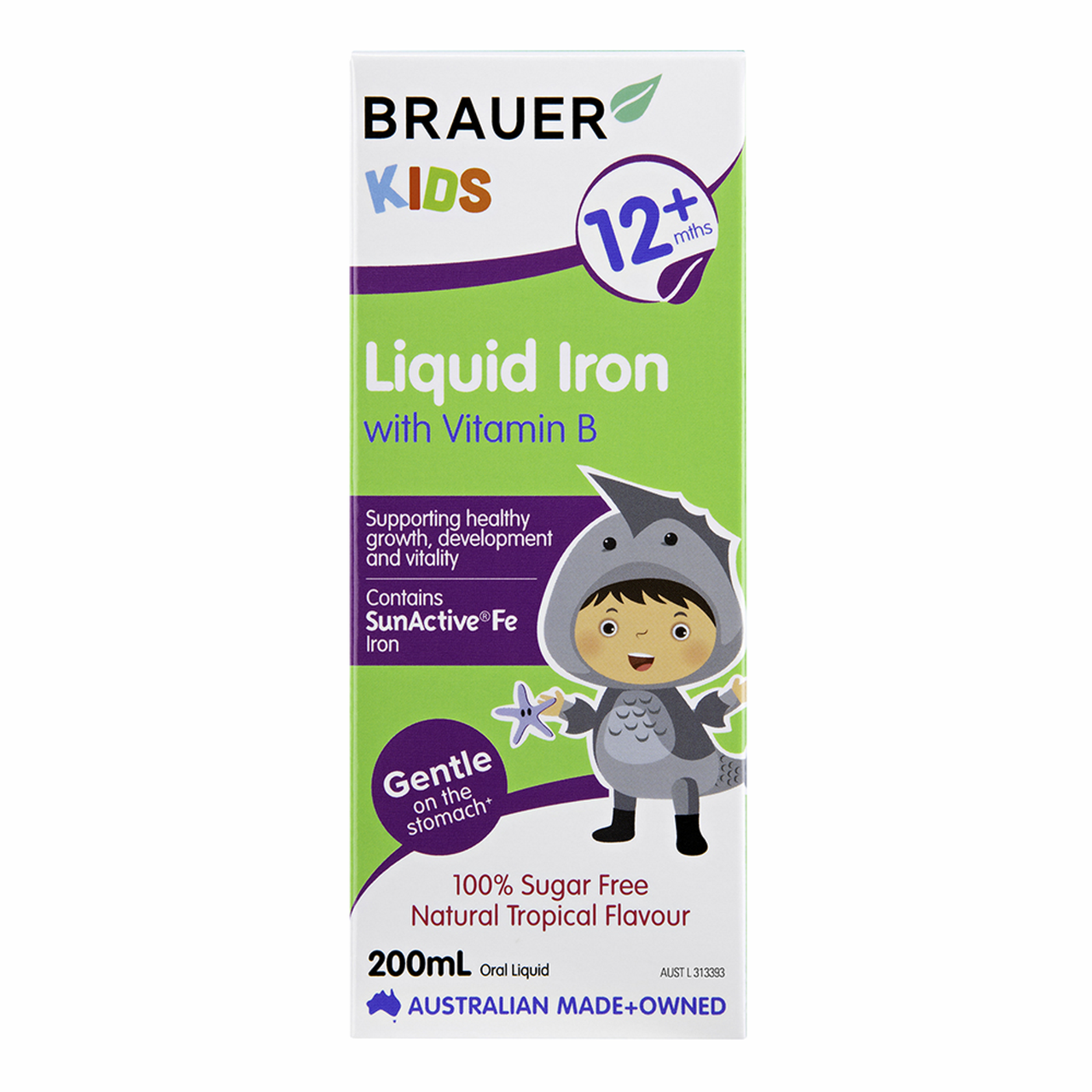 Brauer Kids Liquid Iron With Vitamin B 200ml