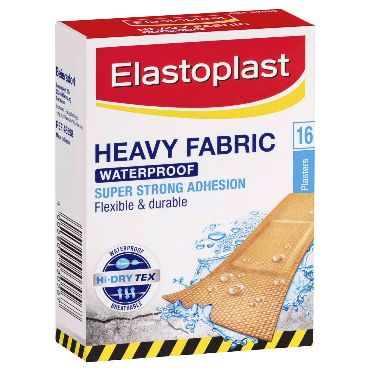 Elastoplast Heavy Fabric Waterproof Plasters 16 Pack