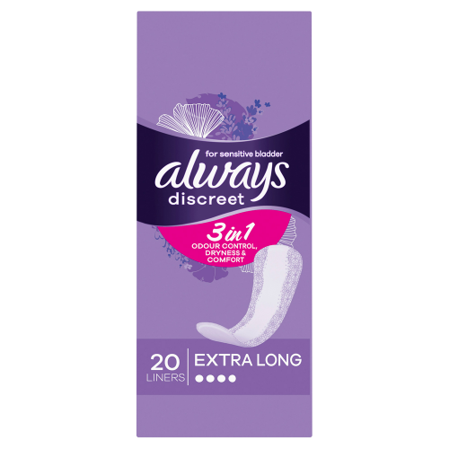 Always Discreet Long Plus Liners 20 Pack - Shop Online