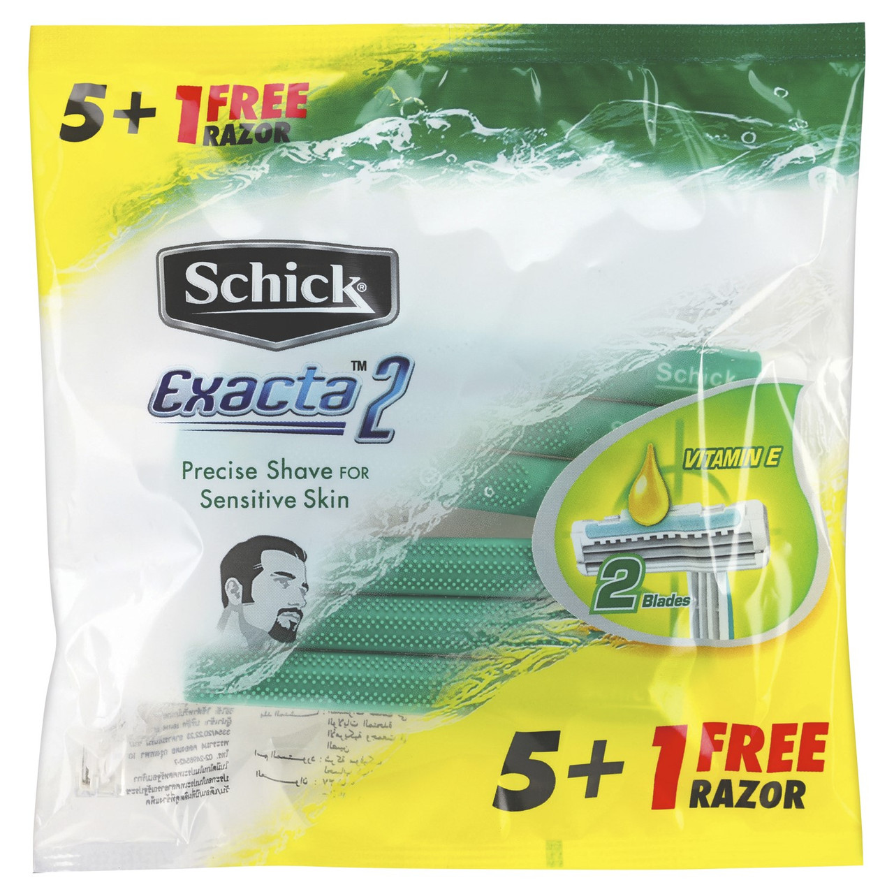 Schick Exacta 2 Sensitive Mens Razor 5 Pack