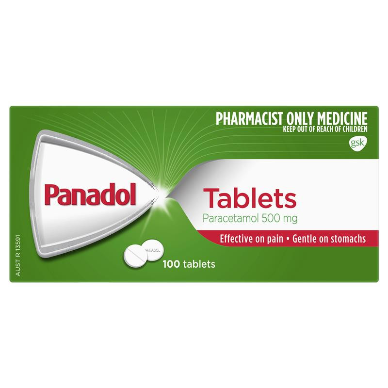 Panadol Paracetamol Pain Relief Tablets 500mg 100 (S3)