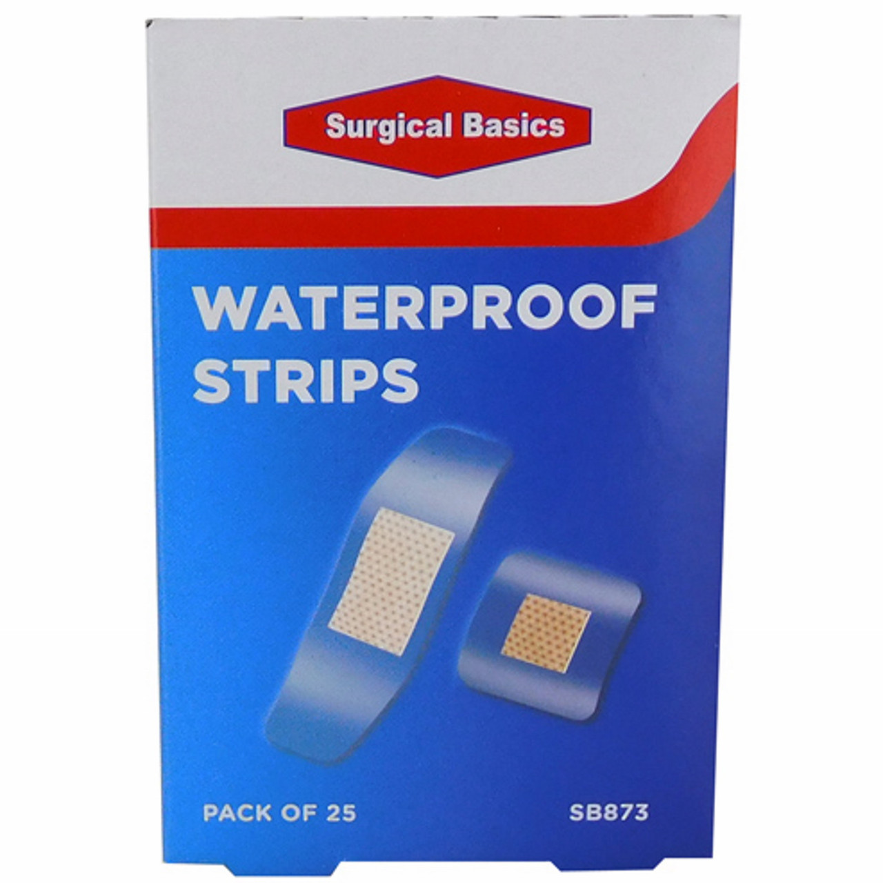 Surgical Basics Waterproof Strips 2 Sizes 25 Pack
