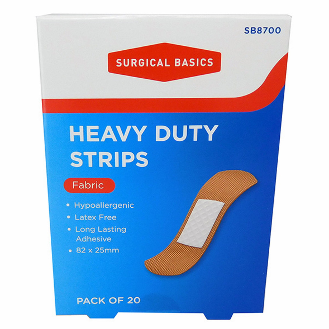 Surgical Basics Heavy Duty Fabric Strip 20 Pack