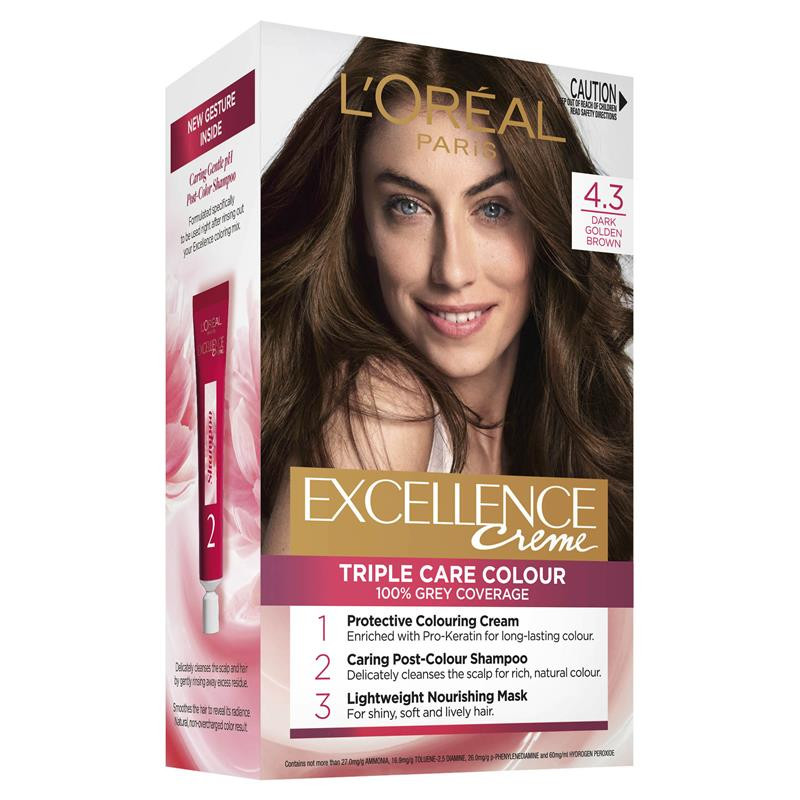 L'Oreal Excellence Creme 4.3 Dark Golden Brown Hair Colour
