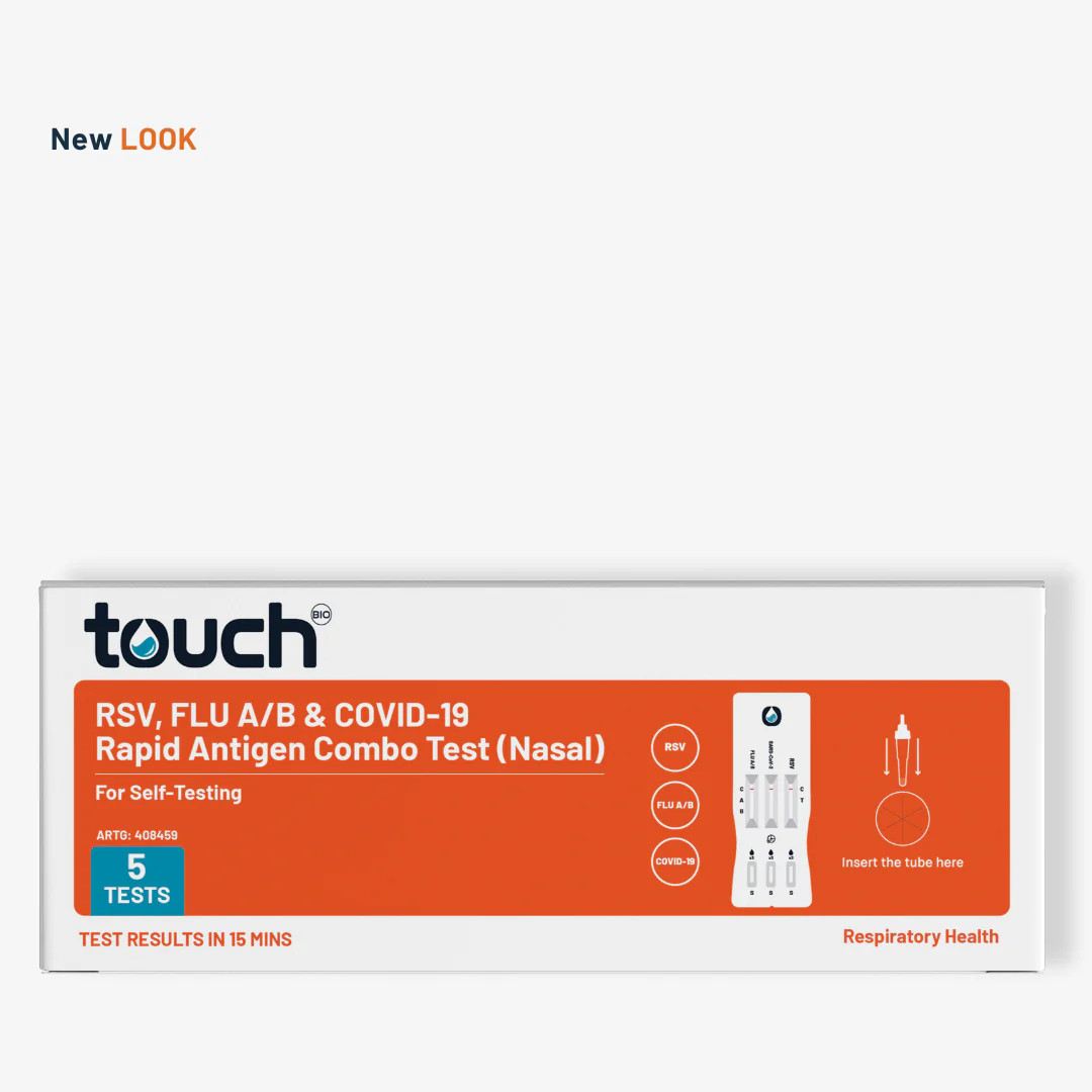 TouchBio RSV FLU A/B & COVID-19 Rapid Antigen 5 Tests