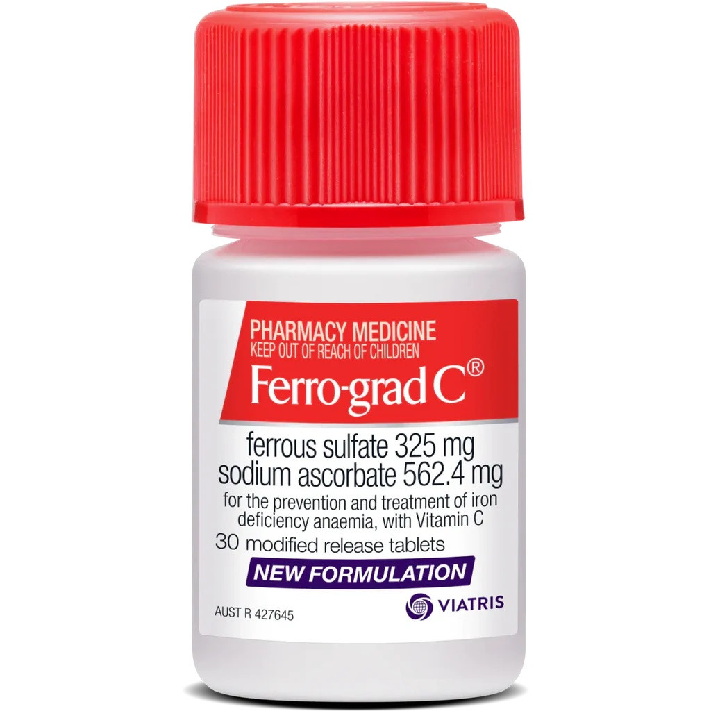 Ferrograd C Iron & Vitamin C 30 Tablets | Pharmacy 4 Less