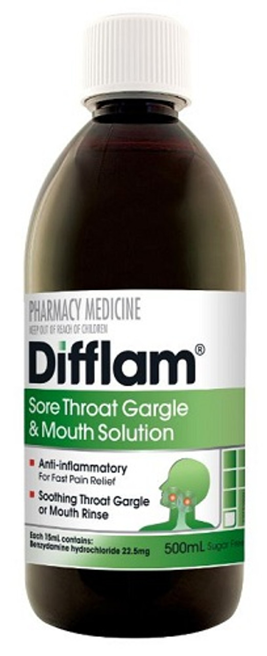 Difflam Sore Throat Gargle & Mouth Solution 500ml