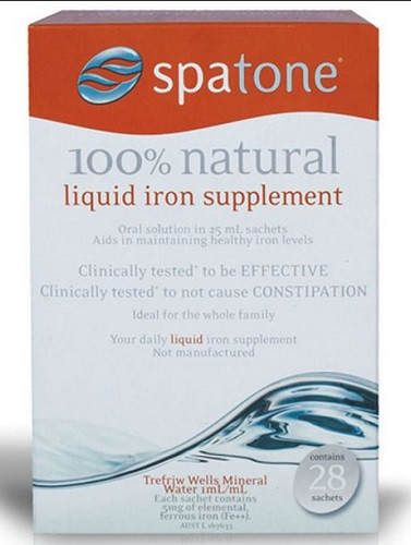 SpaTone 100% Natural Iron Supplement 28 Sachets