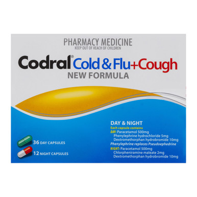 Codral PE Cough Cold Flu Day Night 48 Capsules