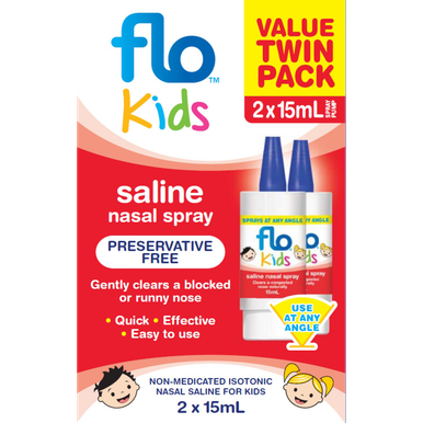 Flo Kids Saline Spray Twin Pack 2 x 15ml