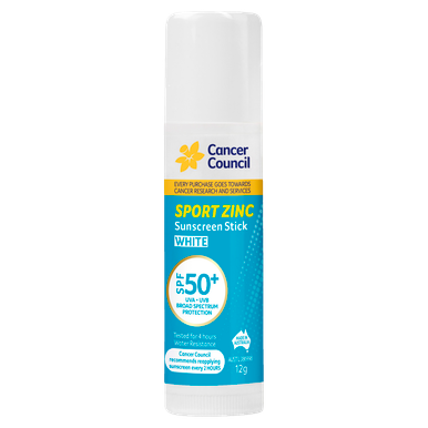 Cancer Council Sport Zinc Stick White Spf50+ 12G