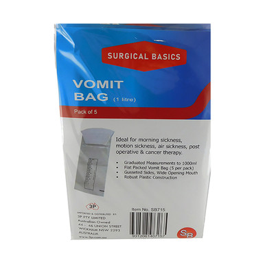 Surgical Basics Vomit Bag 5 Per Pack | Pharmacy 4 Less
