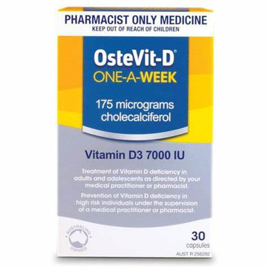OsteVit-D Vitamin D3 7000IU 1-A-Week 30 Capsules
