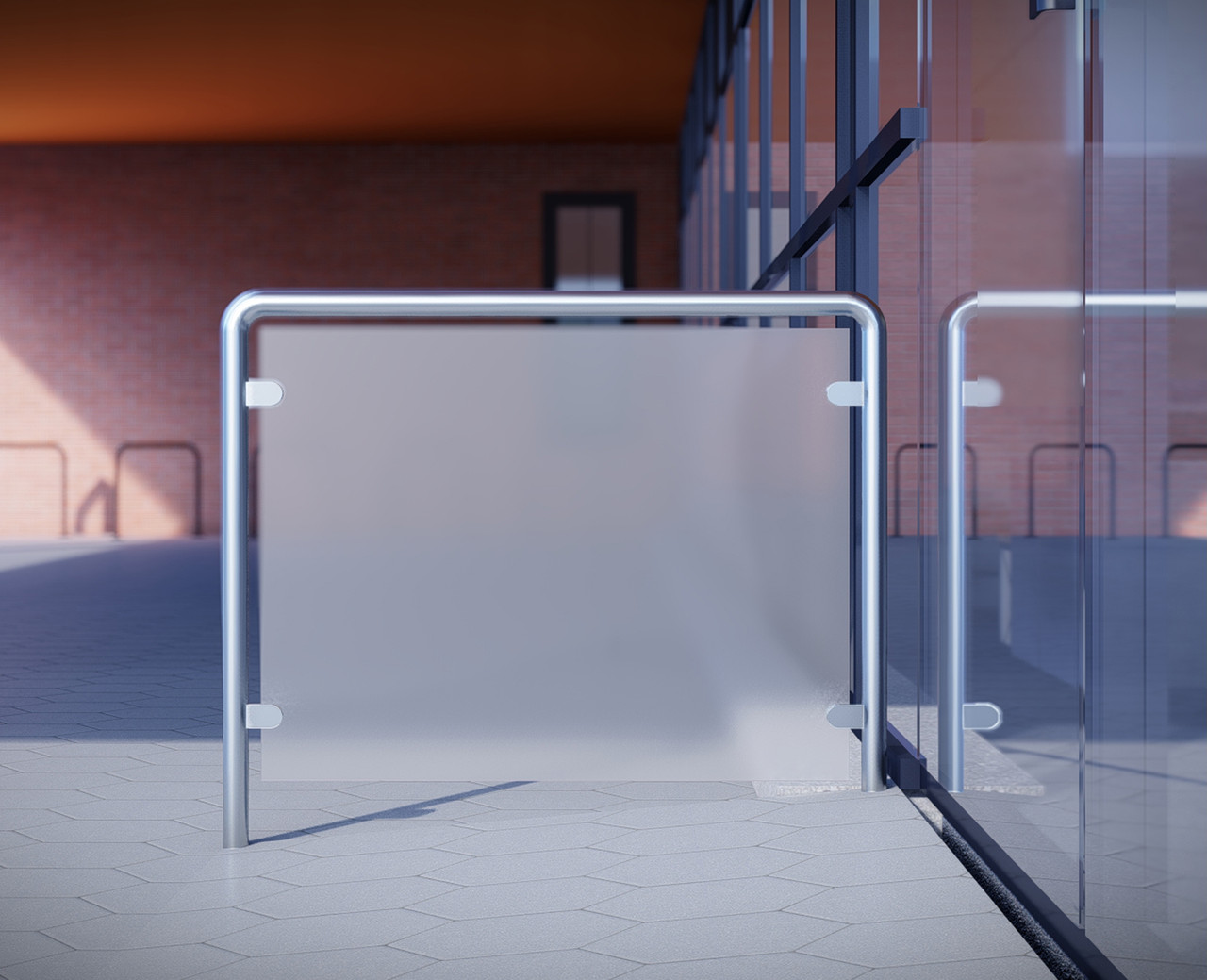 Steel Door Barrier with Perforated Infill Panel (1100mm) | BOYCO