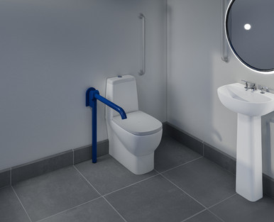 Floor and Wall Mounted Premium Hinged Grab Rail (650) | BOYCO