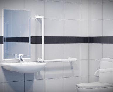 Right Hand WC Fixed Grab Rail | BOYCO