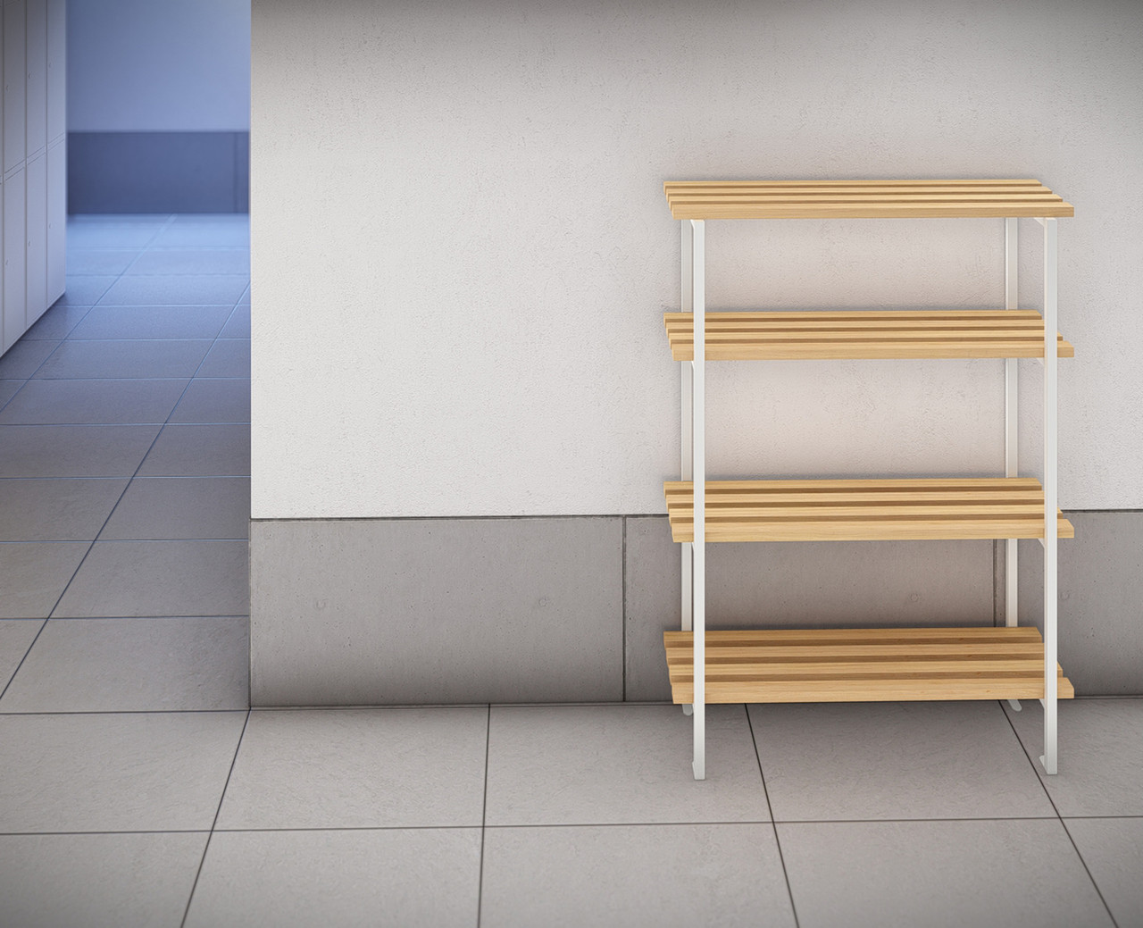 4 Tier Slatted Floor Fixed Shelving System (1000 Long) | BOYCO