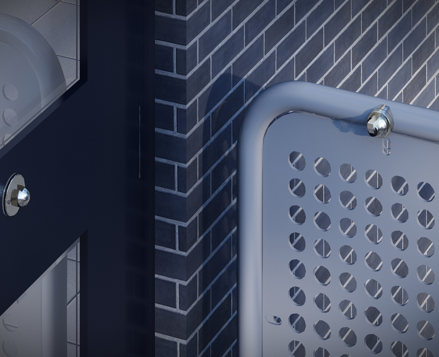 Door Barrier with Perforated Infill Panel (Standard Catch) | BOYCO