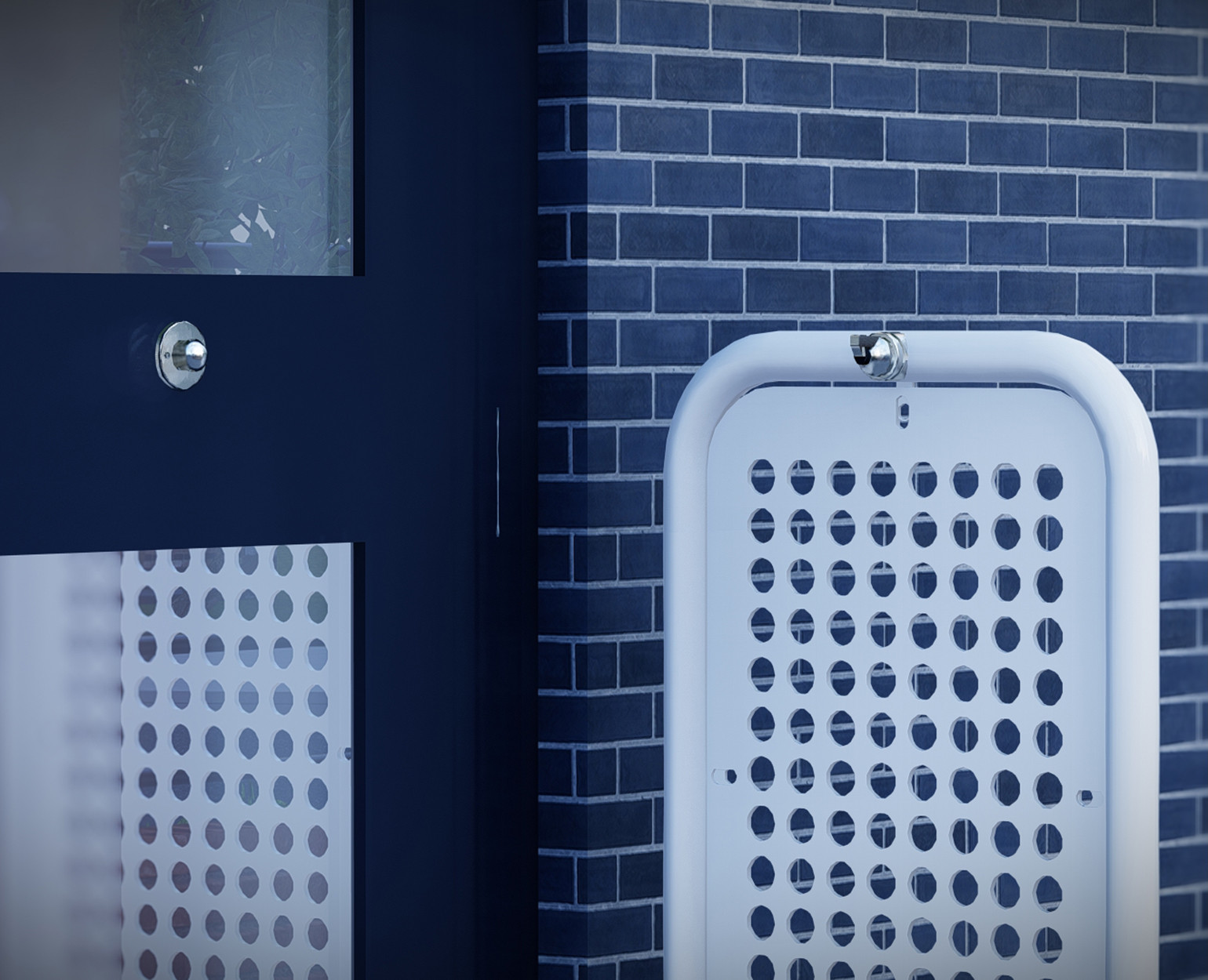 Door Barrier with Perforated Infill Panel (Standard Catch) | BOYCO