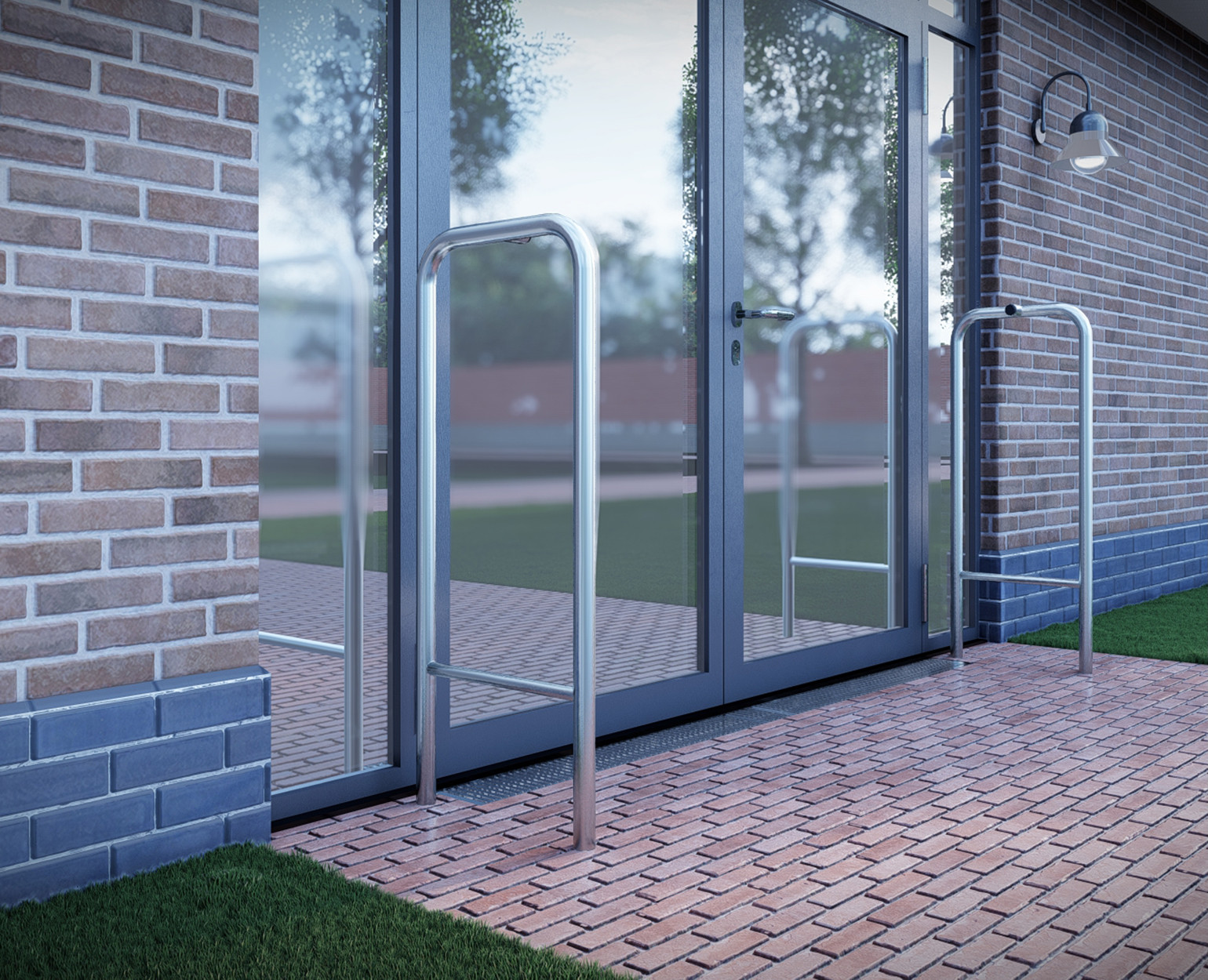 Stainless Steel Door Barrier with Integrated Buffer | BOYCO