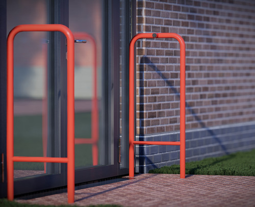External Door Protection Barrier with Integrated Buffer | BOYCO