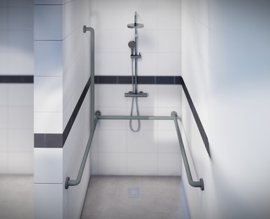 Left Hand Corner Shower Grab Rail | BOYCO