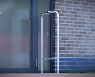 Stainless Steel Door Barrier with Integrated Buffer | BOYCO