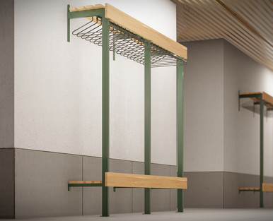 Coat Hanger and Bag Tray Unit with Shelf-Over | BOYCO