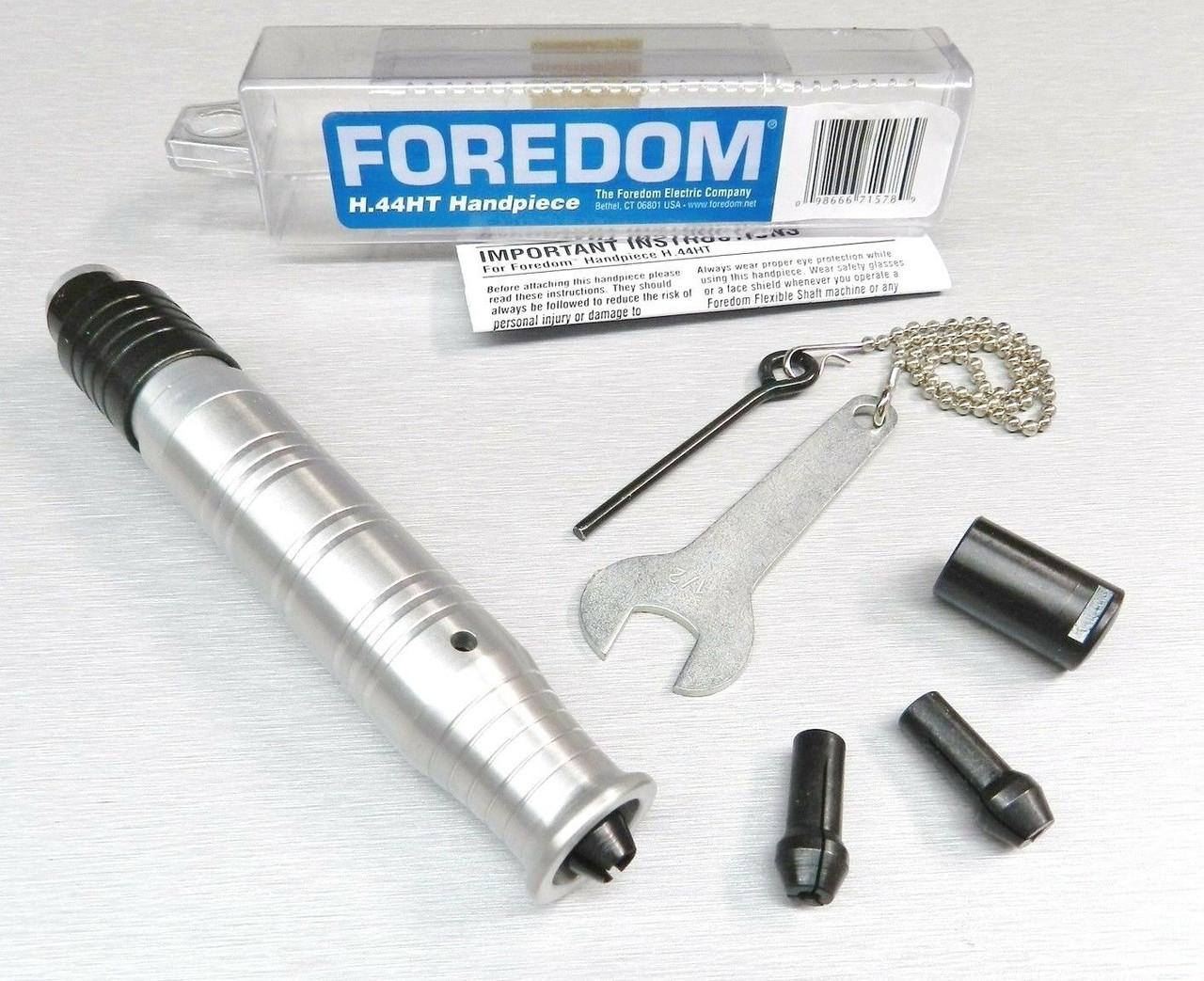 Foredom H.44HT Handpiece 3 Collets up to 1/4" Square Drive Heavy Duty ...