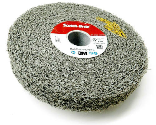 3M Scotch-Brite Multi-Finishing Wheel 6" x 1" x 1" 2S FIN Silicon ...