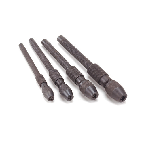 4 PIECE PIN VISE SET HANDHELD 4 SIZES CHUCKS DRILLING VICE JEWELRY ...