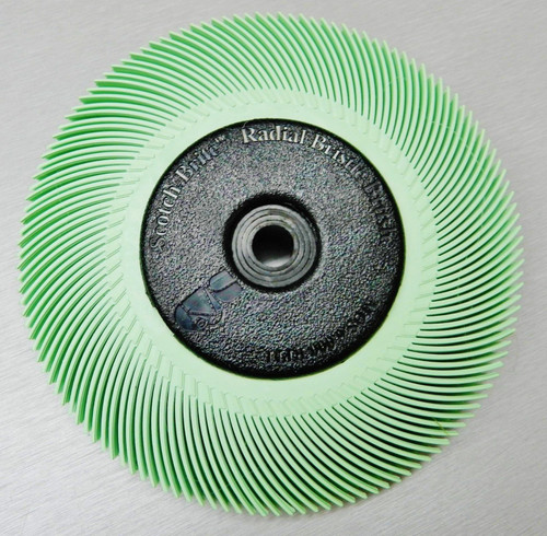 3M Radial Bristle Disc Light Green 1 Micron Brush 6