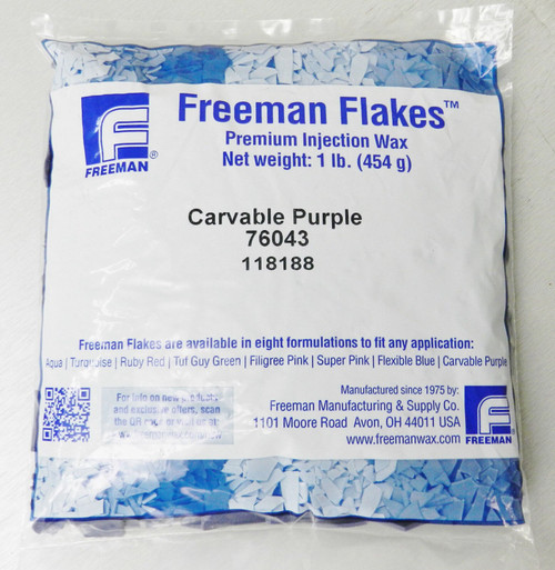 Freeman Injection Wax Carvable Purple Flake 1 Pound