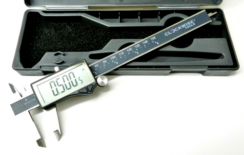 Caliper Digital Clockwise Tools DCLR 0605 Electronic 3 Way Reading LARGE Display