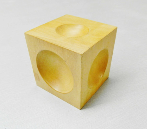 Wood Dapping Block 2-1/4" Wooden Doming Cube Shape Forming Tool - JETS ...