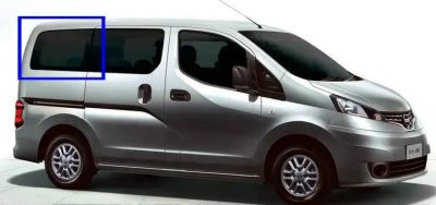 AM Auto Fixed Glass Window - Nissan NV200 Van - Passenger Side Rear Quarter