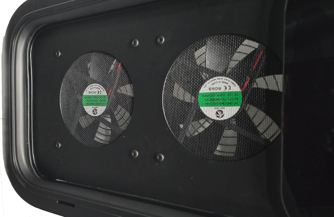 VWD VW3310LF Half-Slider Van Bunk Driver Side Window with Dual Fans (OD ...